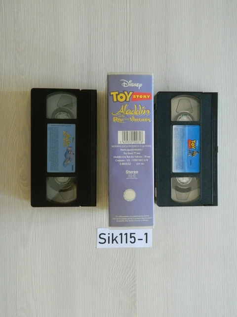 RARE DOUBLE VHS WALT DISNEY PIXAR TOY STORY ALADDIN le roi des voleurs ...