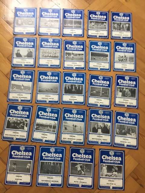 CHELSEA FOOTBALL PROGRAMMES 1963/64 COMPLETE SET (including Extra’s ...