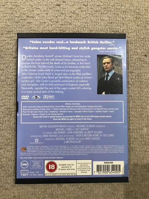 GET CARTER DVD Michael Caine Britt Ekland Mike Hodges film £2.24 ...