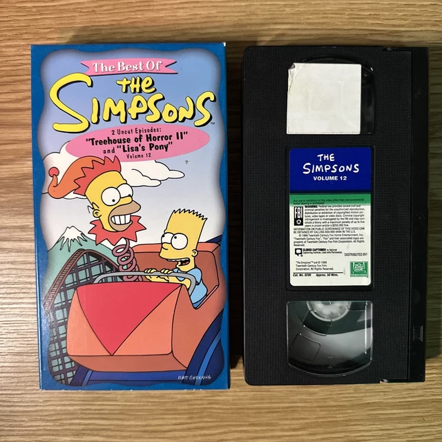 VINTAGE VHS THE SIMPSONS 2 Episodes Treehouse of Horrors & Lisa's Pony ...