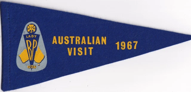 GIRL GUIDE FELT Pennant from Lady BP's visit in 1967 $5.00 - PicClick AU