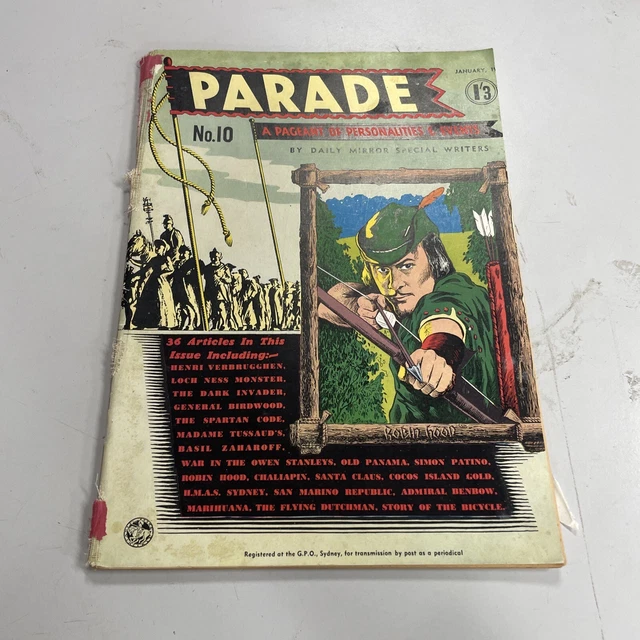 ORIGINAL VINTAGE AUSTRALIAN Parade Magazine 1950 No.10 Mancave Advert ...