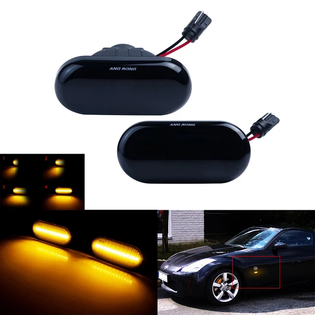 DYNAMIC AMBER LED Side Marker Light For Nissan Micra March K12 Cube Z11 ...
