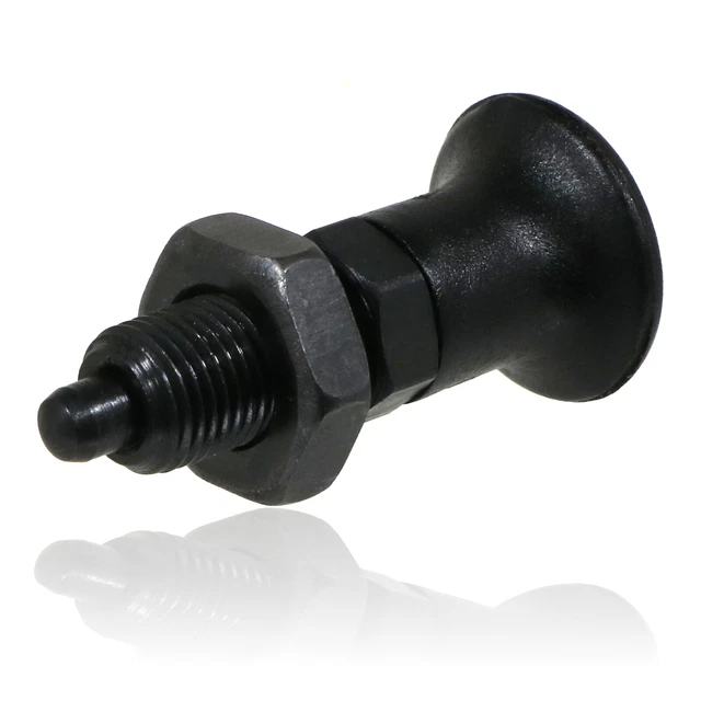M10 INDEX PLUNGER Spring Loaded Retractable Locking Pin Blackened Steel ...