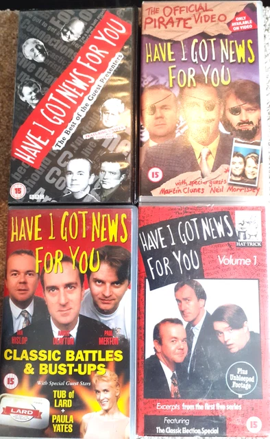 HAVE I GOT News For You VHS PAL Video Bundle X4 Classic Comedy Quiz ...