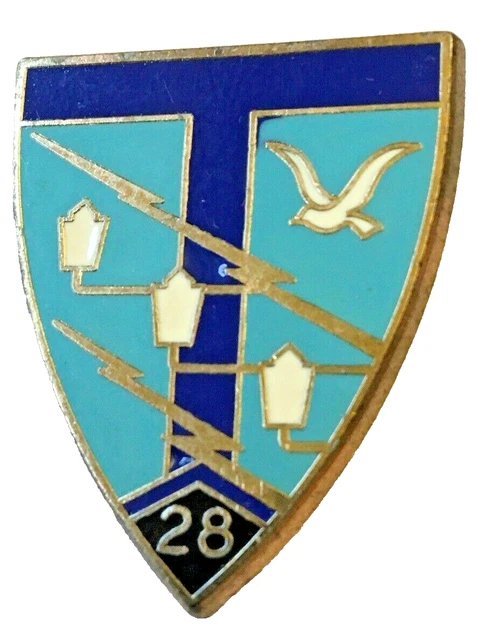 INSIGNE MILITAIRE TRANSMISSIONS : " 28° Regiment De Transmissions ...