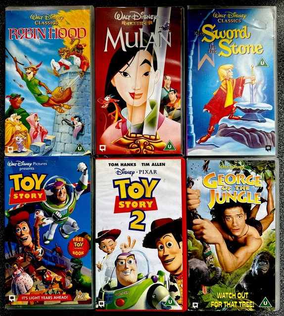 DISNEY VHS VIDEO Bundle - Toy Story 1&2, Mulan, Robin Hood Etc EBD07 £3 ...