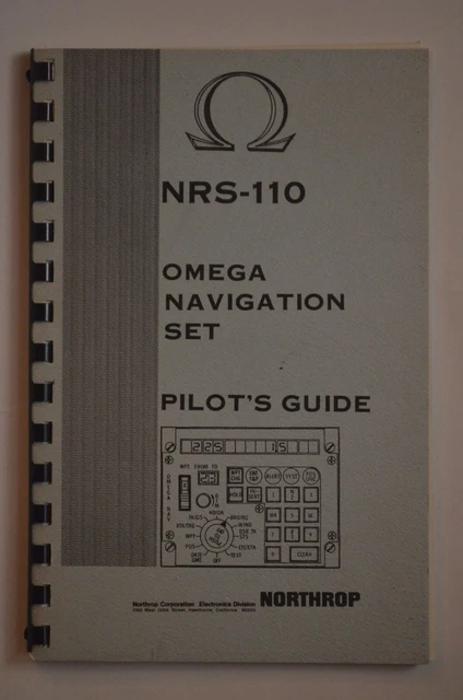 VINTAGE OMEGA NAVIGATION Set Pilot’s Guide (NRS-110) NORTHROP 1973 £46. ...