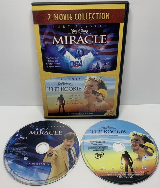 MIRACLE / THE Rookie (DVD, 2008, Double Feature, Disney, OOP) Canadian ...