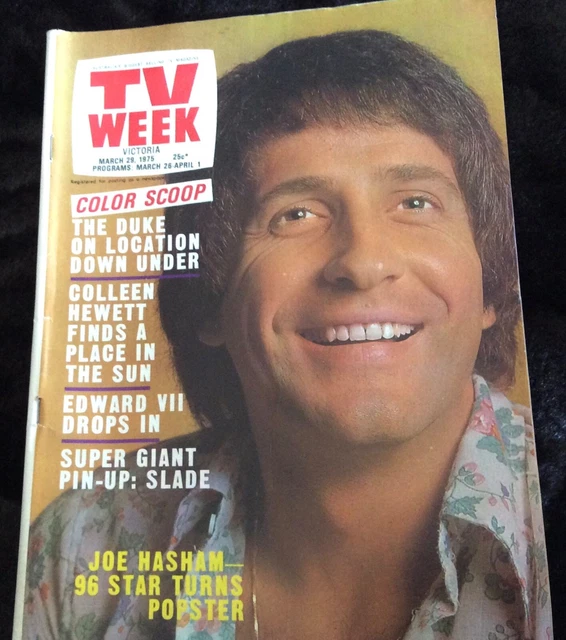 SLADE POSTER MARCH 1975 TV WEEK Joe Hasham Coleen Hewitt Number 96 John ...