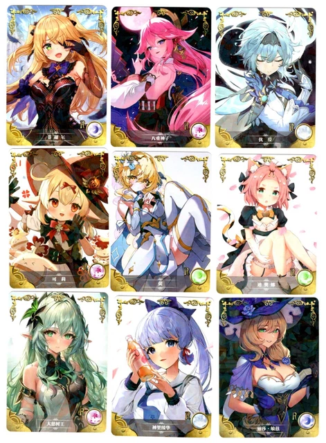 Goddess Story Waifu Card Tcg Genshin Impact Card Set [9x ] Waifu