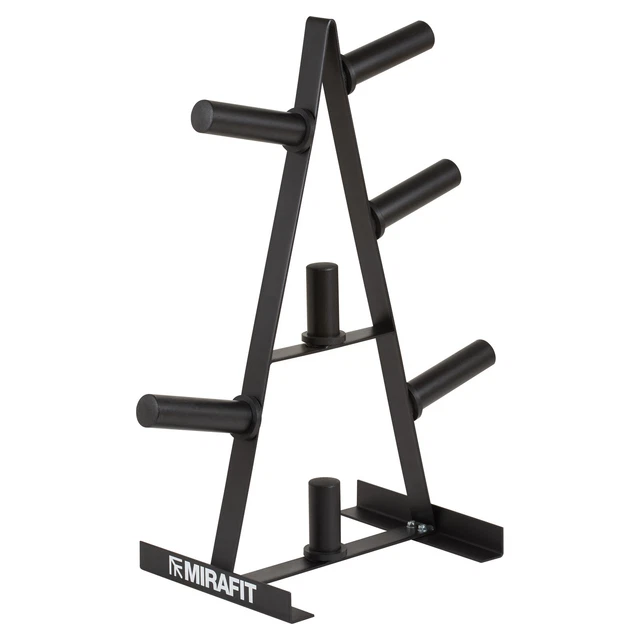 MIRAFIT 2& OLYMPIC Weight Plate Storage Rack 7 Post Disc Stand/Tree ...