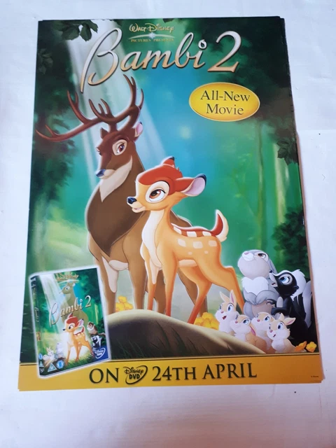 BAMBI 2 DISNEY ORIGINAL POSTER Video Shop DVD 42x59.2cm £5.00 - PicClick UK