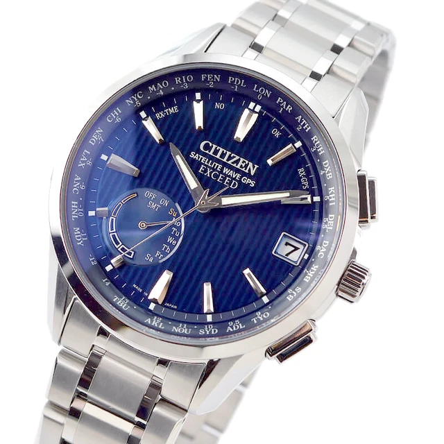 CITIZEN EXCEED CC3050-56L Eco-Drive Satellite Wave GPS Radio Solar ...