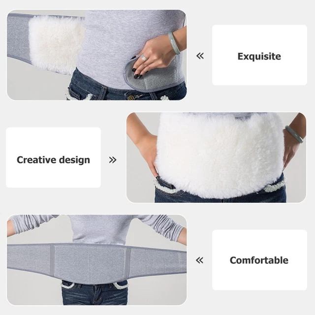 WOOL BELT WARM Belly Back Warmer Woman Kidney Winter Waist Protector ...