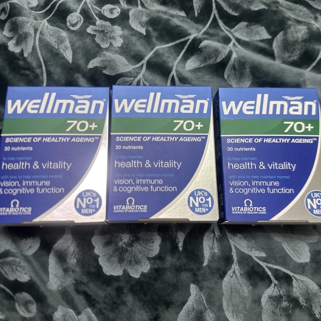 VITABIOTICS WELLMAN 70 + Multivitamin Mens Mineral 90 Tablets exp 28 £ ...