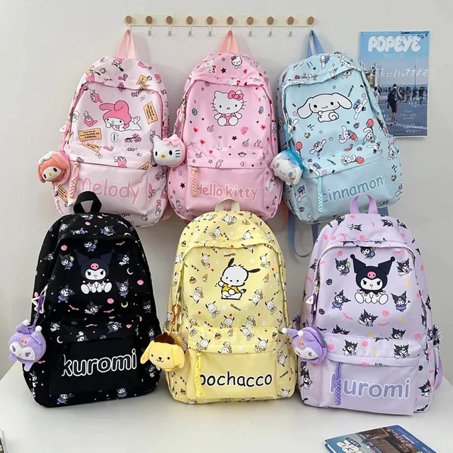 SANRIO CINNAMOROLL KUROMI My Melody Hello Kitty Backpack Kids Girls ...