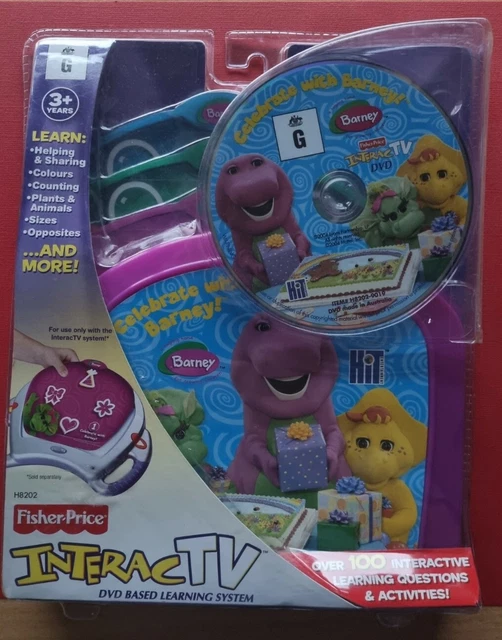 FISHER PRICE Interac tv DVD Celebrate With Barney New RARE WOW 2003 ...