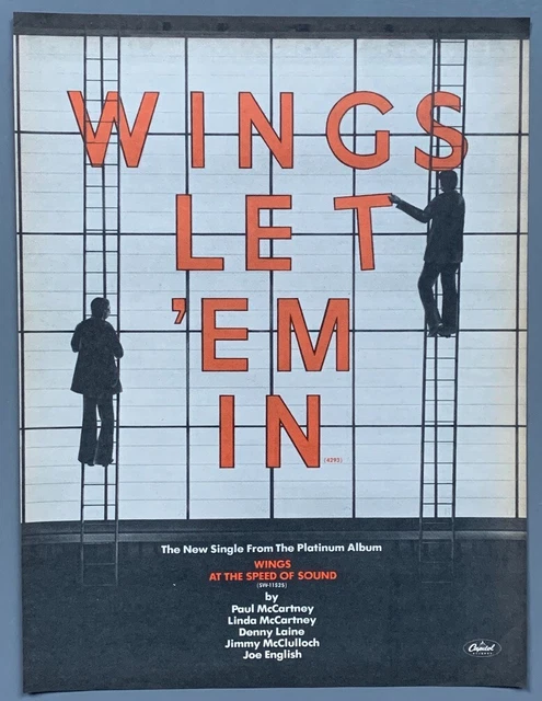 Paul Mccartney Wings Poster For Sale Picclick Uk