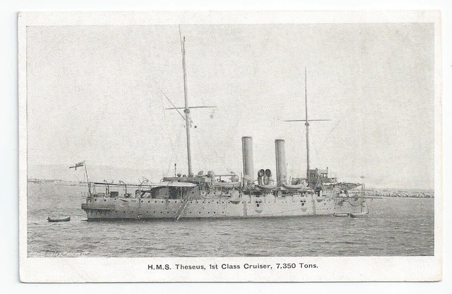 HMS THESEUS EDGAR class Protected Cruiser Royal Navy - Unused PC EUR 14 ...