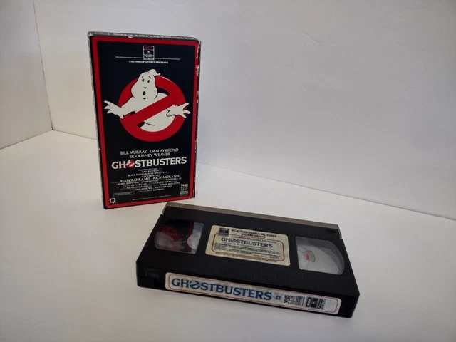 GHOSTBUSTERS VHS FIRST Release Raised Logo Good Condition Embossed POP ...