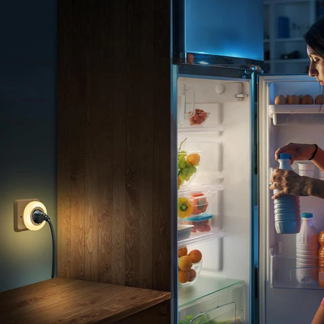 LED DIMMABLE NIGHT Light With Plug Converter Rotating Switch 3 Mode ...