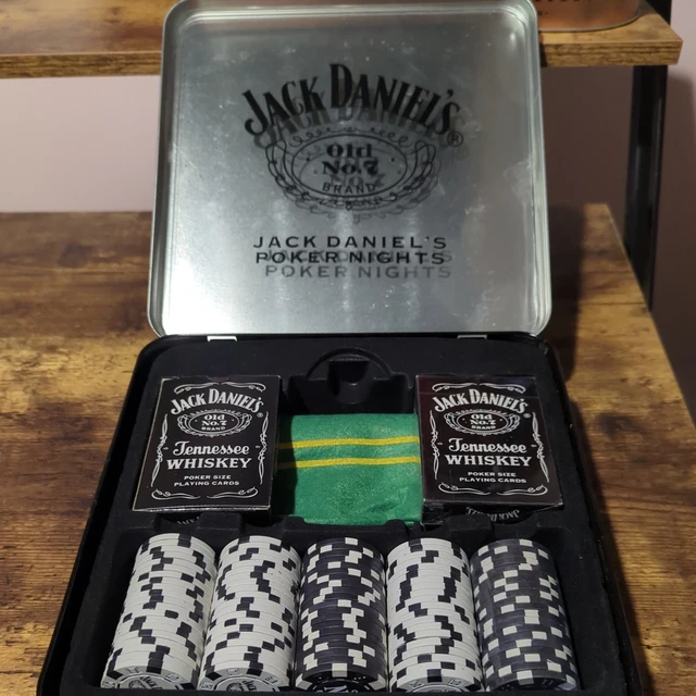 JACK DANIELS POKER Nights Game Set in a Tin - Complete - EXCELLENT ...