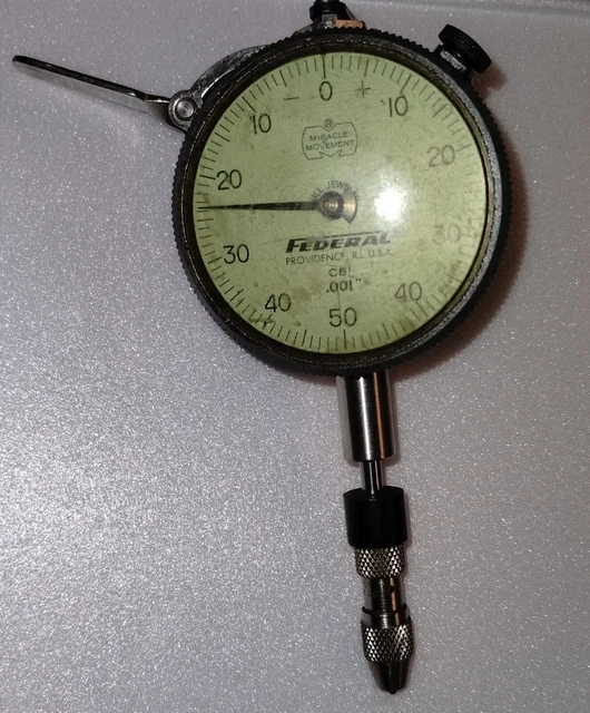 VINTAGE FEDERAL DIAL Indicator Fully Jeweled Miracle Movement .001 $35. ...