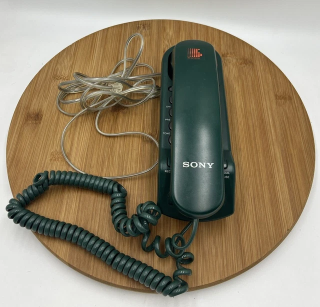 VINTAGE SONY IT-B3 Phone Green Push Button Wall Mountable Corded ...
