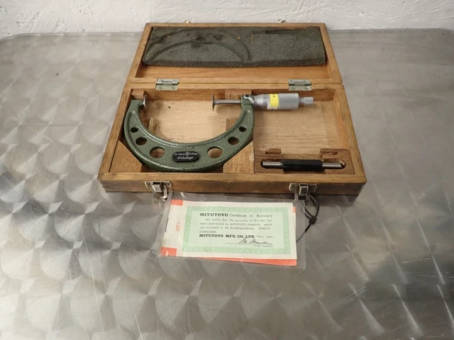 MITUTOYO DISC MICROMETER 75-100 Mm In Wooden Box £60.00 - PicClick UK