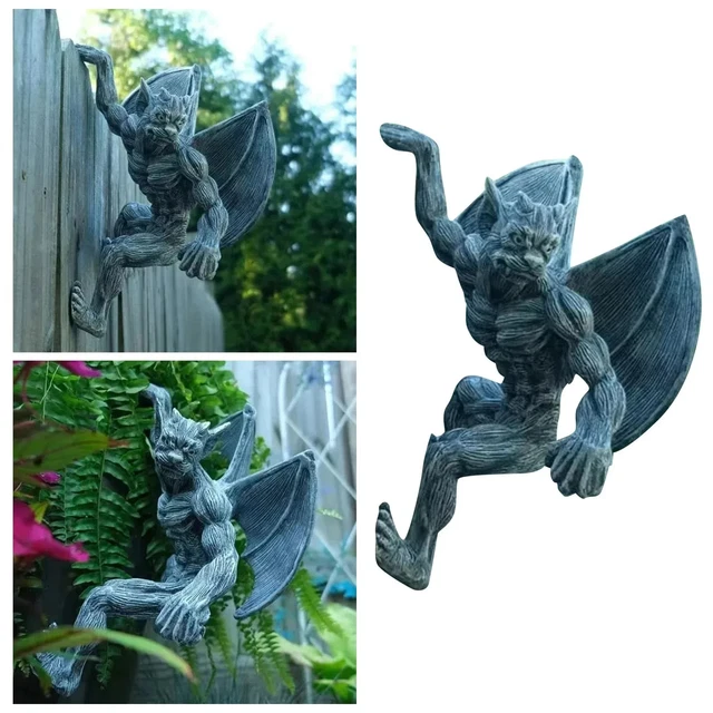 STATUE RESIN SCULPTURE Retro Gargoyle Ghost Statue Ornament Creative ...