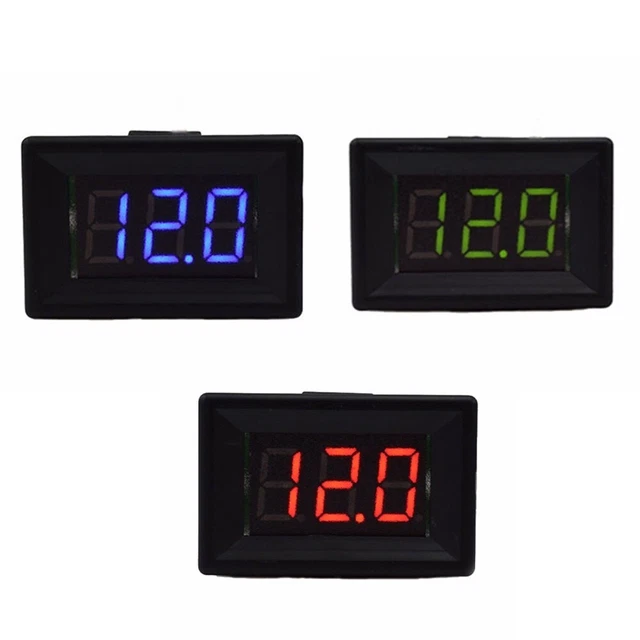 VOLTMÈTRE NUMÉRIQUE DC à câblage facile 0 36 pouces 3 fils DEL pour diverses EUR 6,68 - PicClick FR