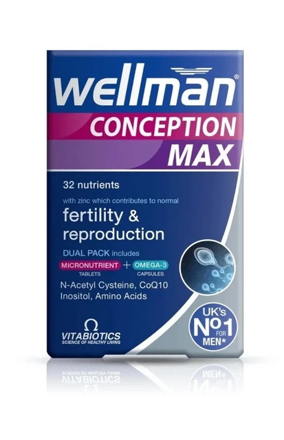 VITABIOTICS WELLMAN CONCEPTION MAX 84 Tablets/capsules fertility ...