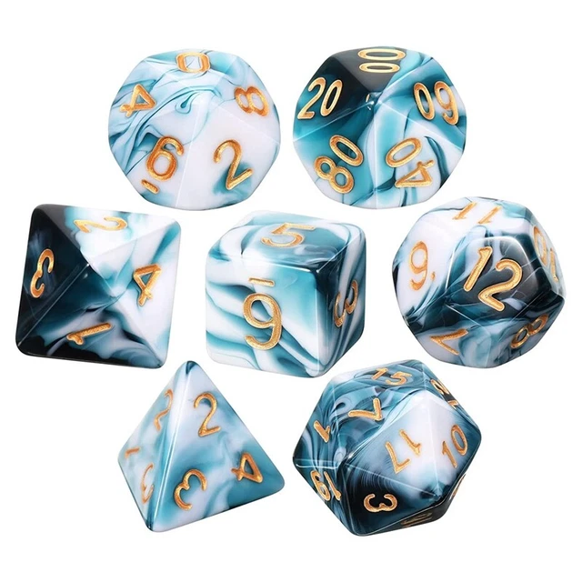 SET 7 PEZZI dadi set dadi poliedrici set dadi gioco di ruolo per ...