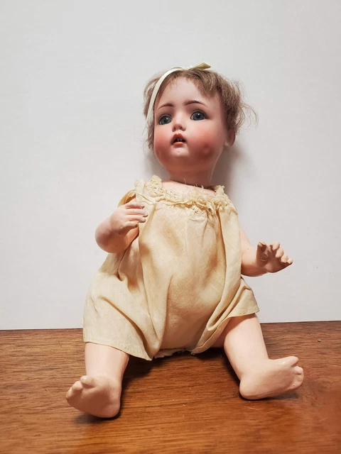 SIMON & HALBIG 10" Bisque Head Baby Doll [Mold 1299] Antique German $80 ...