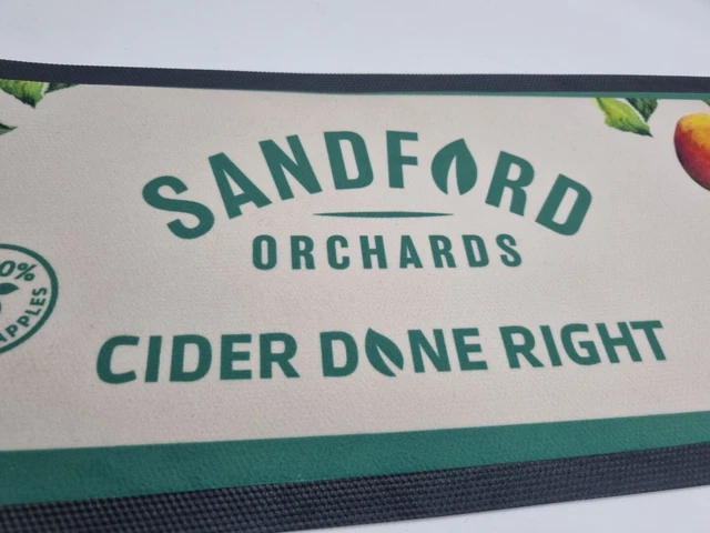 SANDFORD ORCHARDS CIDER Bar Pub Rubber Backed Drip Mat Bar Mat x1 LOT ...