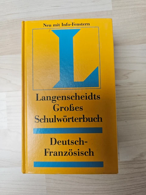 LANGENSCHEIDTS GROSSES SCHULWÖRTERBUCH Deutsch-Französisch EUR 1,00 - PicClick DE