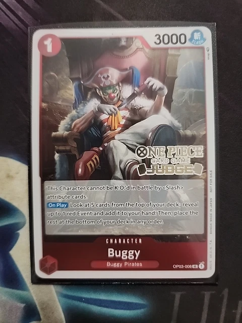 STAMPED BUGGY JUDGE OP03-008 Pillars Of Strength One Piece TCG Foil $49 ...
