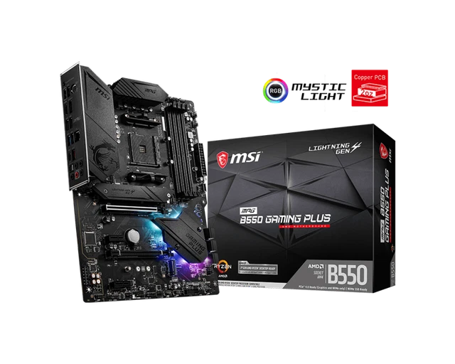 MSI MPG B550 GAMING PLUS Motherboard AMD Ryzen 5000 ATX AM4 DDR4 SATA ...