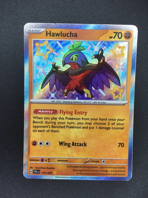 HAWLUCHA 175/091 SHINY Rare Paldean Fates - Pokemon TCG MINT EUR 5,55 ...