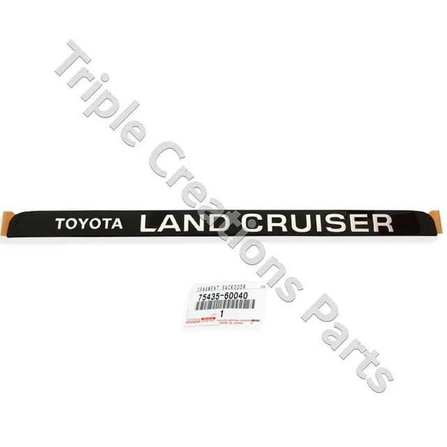 EMBLÈME DE PORTE hayon authentique Toyota Land Cruiser porte hayon FJ80 FZJ80 1991-1997 EUR 76 ...
