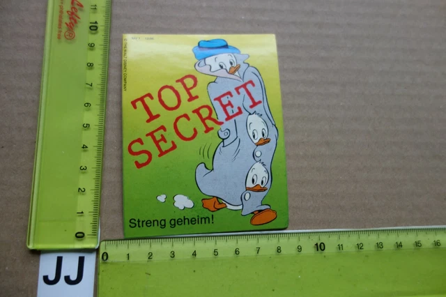 ALTER AUFKLEBER COMIC Cool WALT DISNEY Donald Duck Spruch TOP SECRET ...