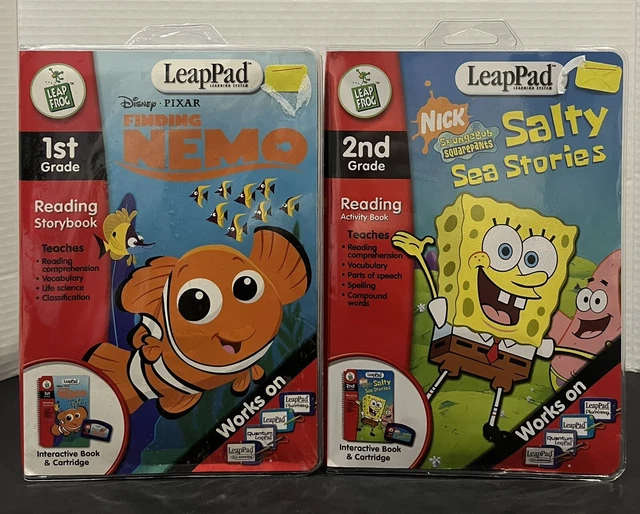 FINDING NEMO & SpongeBob LeapPad Learning System Leap Frog Reading ...