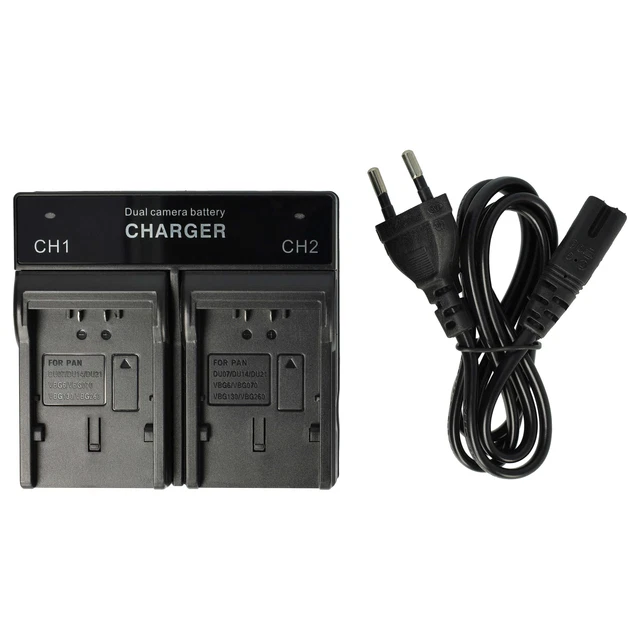 CARGADOR BATERÍA PARA Panasonic NV-GS70 NV-GS75 NV-GS80 dual 4.2/8.4V ...
