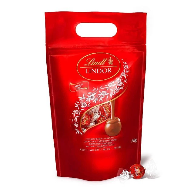 LINDT LINDOR WHOLE Milk (approximately 80 spheres) 1 kg £28.33 ...