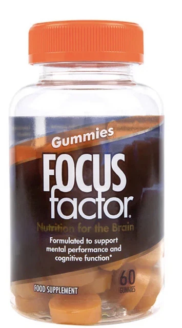 FOCUS FACTOR GUMMIES 60 Gummies Nutrition For The Brain. BBE 02/24 £8. ...