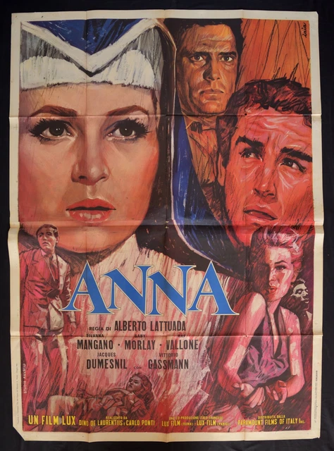MANIFESTO ANNA SILVANA mangano alberto lattuada vittorio gassman A35 ...