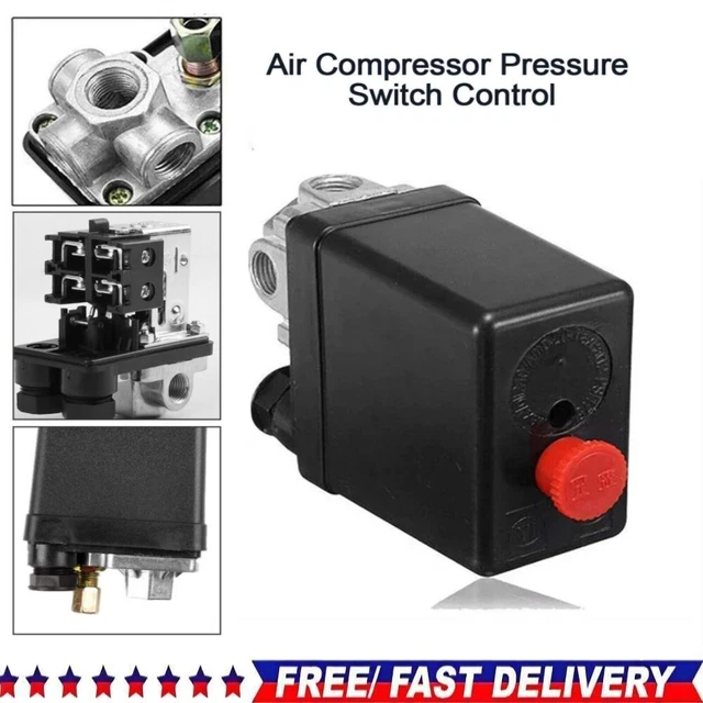 220-240V 20A AIR Compressor Pressure Switch 4 Port Control Cut Off ...