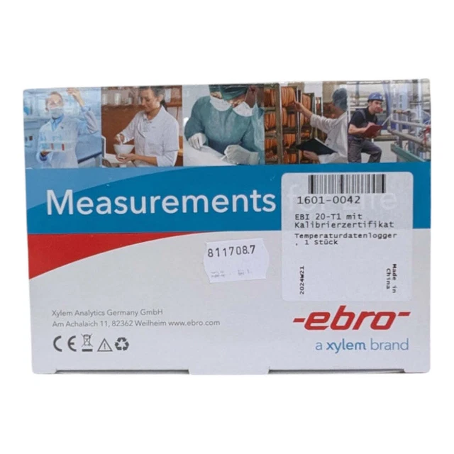 EBRO XYLEM EBI20-T1 Temperatur Datenlogger Messgröße -30-70°C EUR 49,99 - PicClick DE
