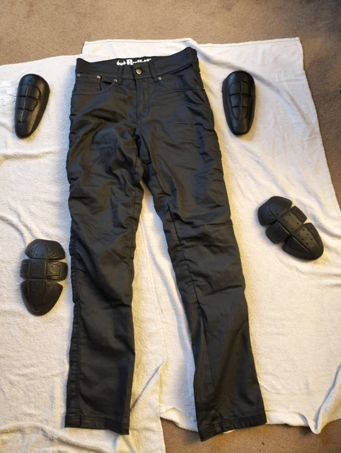 BULL-IT SR6 OIL Skin Covec Leather Look Arma Motorcycle Jeans Size 30 ...